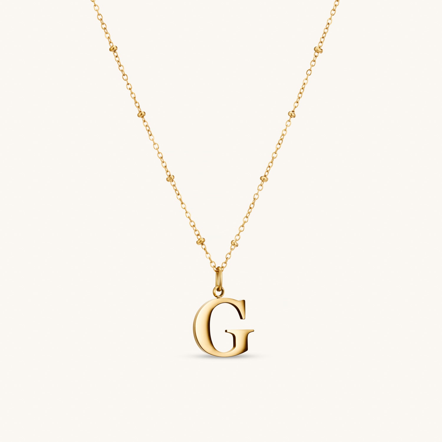G Initial Pendant Necklace In Gold – Dylan Oaks