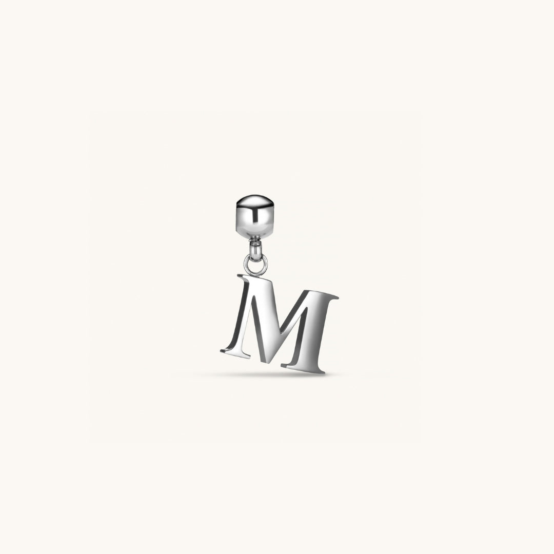 M Classic Initial Charm Silver – Dylan Oaks