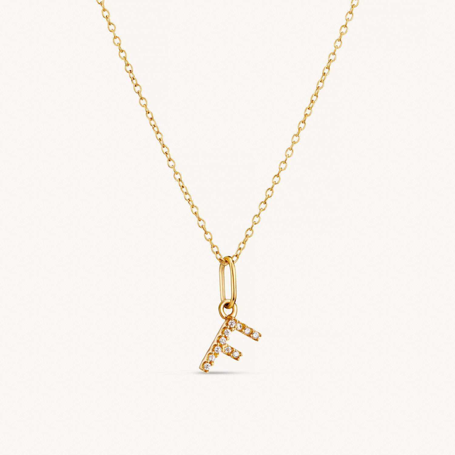 F Crystal Initial Necklace – Dylan Oaks
