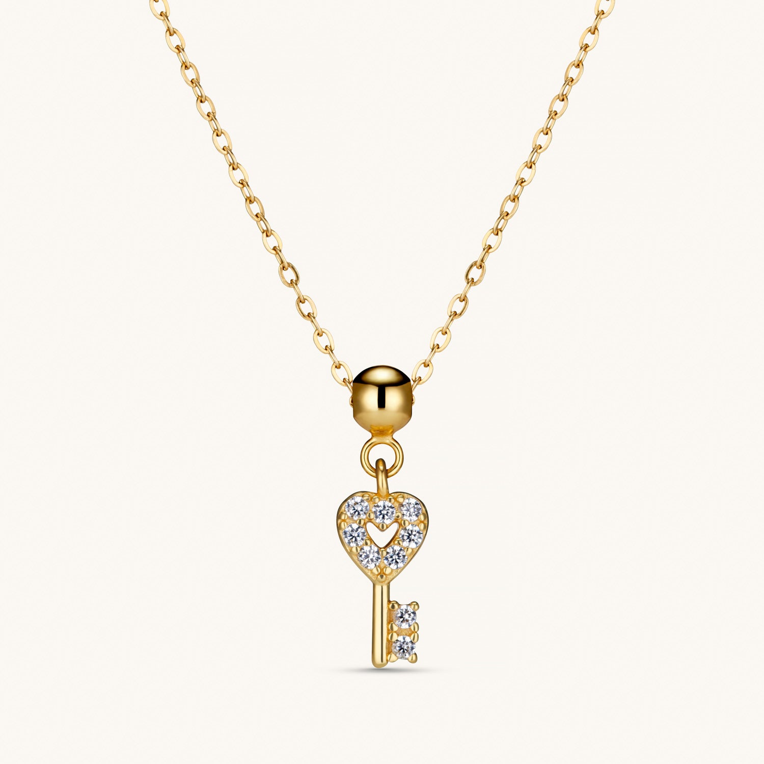 Eternal Key Charm Necklace Gold – Dylan Oaks