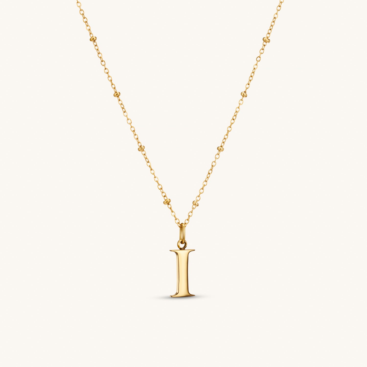 I Initial Pendant Necklace In Gold – Dylan Oaks
