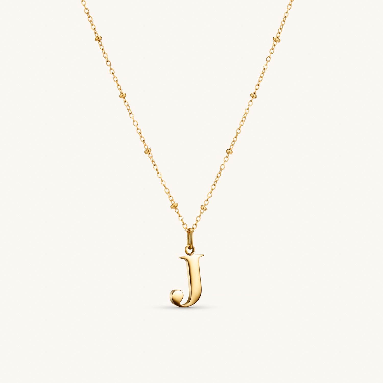 J Initial Pendant Necklace In Gold – Dylan Oaks