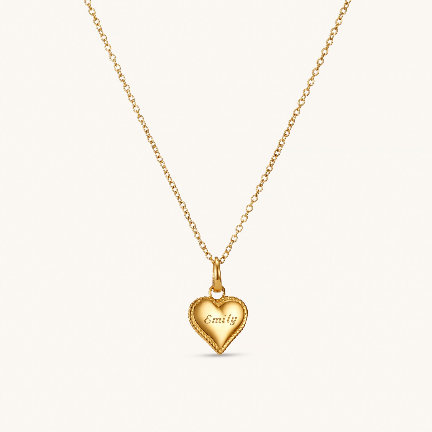 Beaded Heart Pendant Necklace in Gold – Dylan Oaks